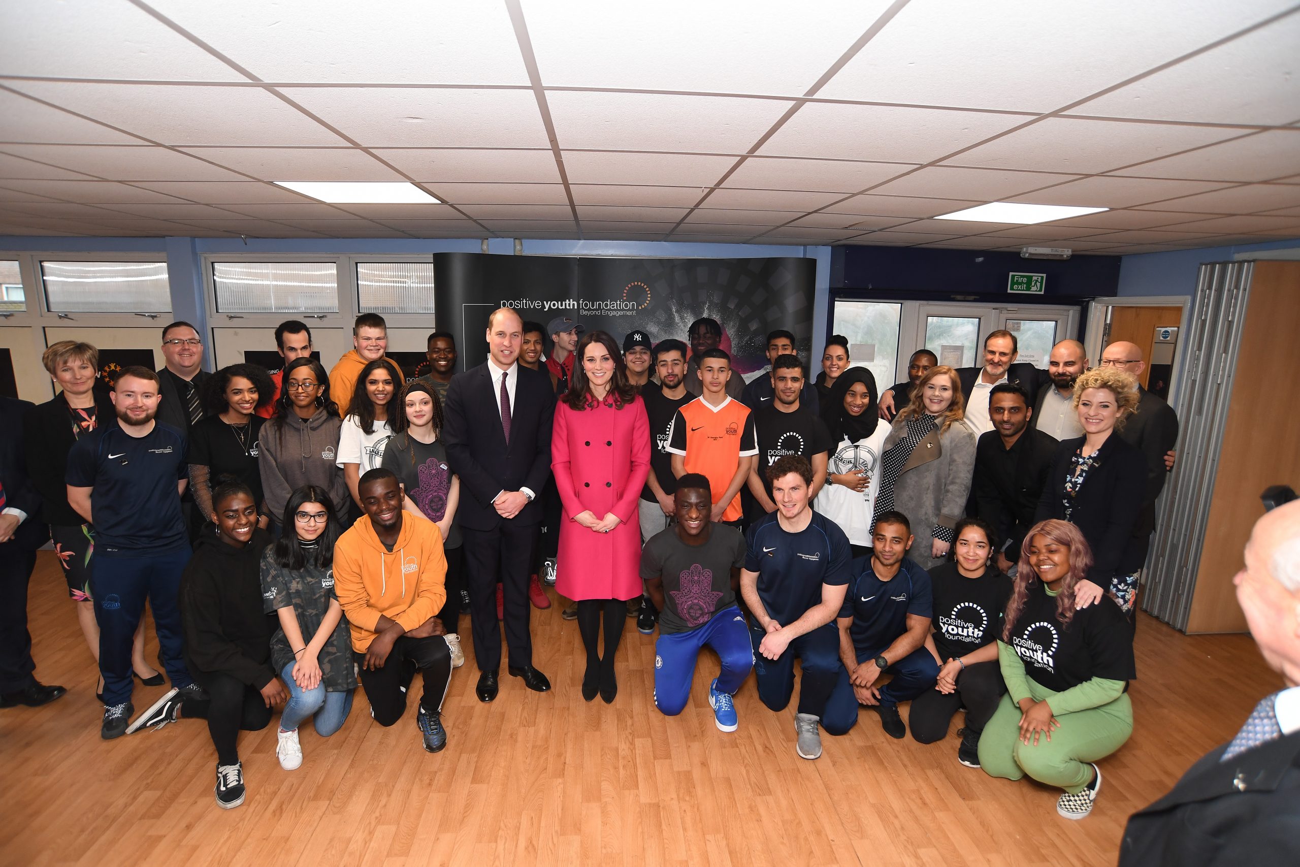 Duke and Duchess of Cambridge visit UK Youth member, Positive Youth ...